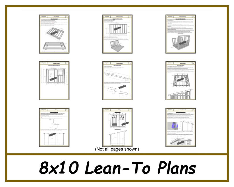 Lean-To Plans 8x10 | TriCityShedPlans