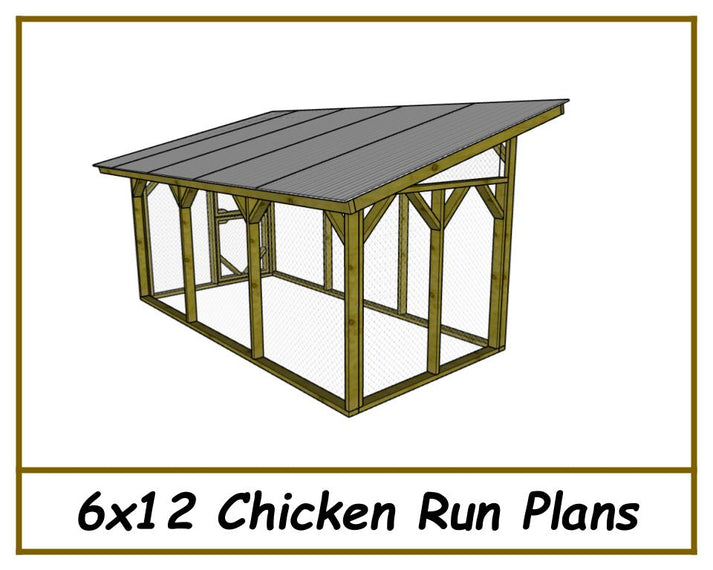 Chicken Run Plans 6x12 - PDF Download – TriCityShedPlans