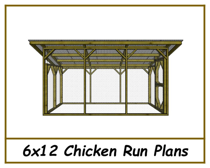 Chicken Run Plans 6x12 - PDF Download – TriCityShedPlans