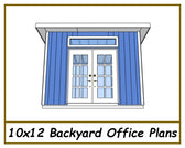 Backyard Office Shed Plans 10x12 | TriCityShedPlans