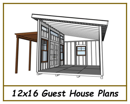 Guest House Plans 12x16 | TriCityShedPlans