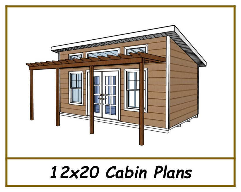 Lean-To Cabin Plans 12x20 | TriCityShedPlans